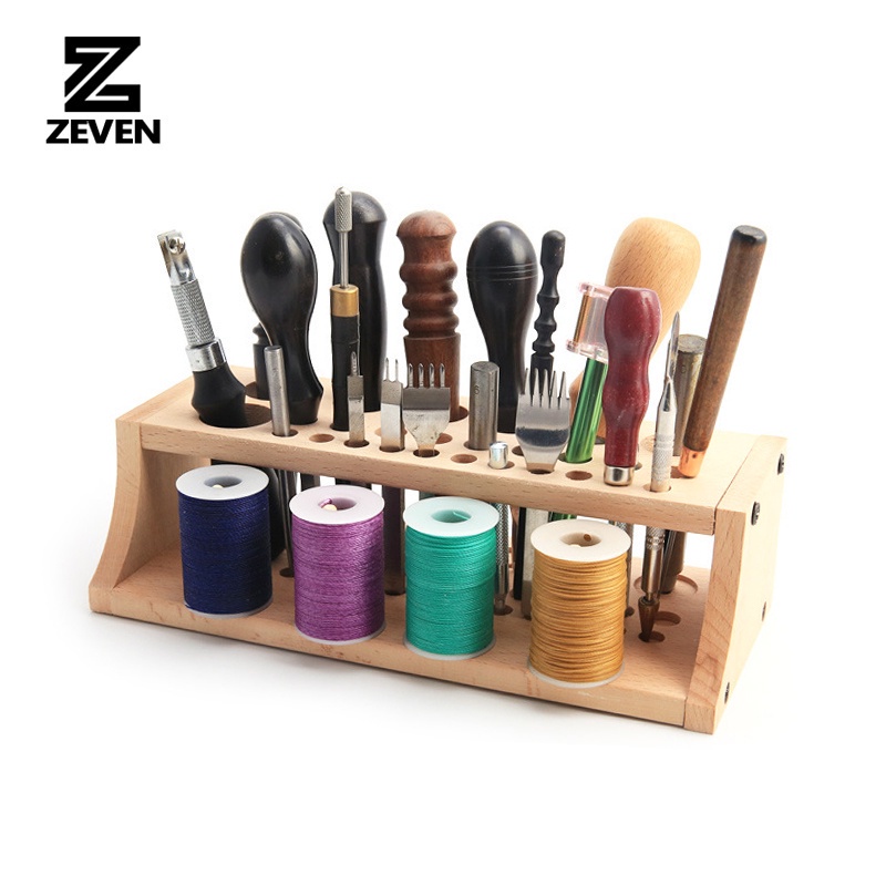 Beech Leather Craft Tools Holder Leather Craft Tool Rack Waxed Thread ...