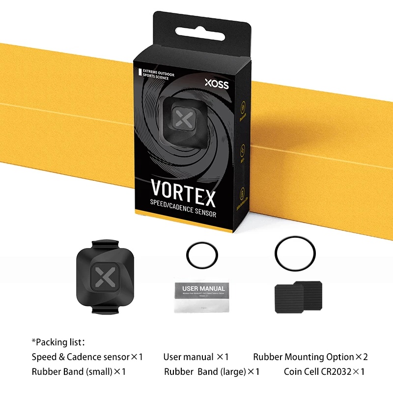Xoss Vortex Cadence เซนเซอร์ความเร็วไร้สาย IPX7 กันน้ํา - 300 ชั่วโมง โหมดคู่ ANT+ บลูทูธ 4.0 ...