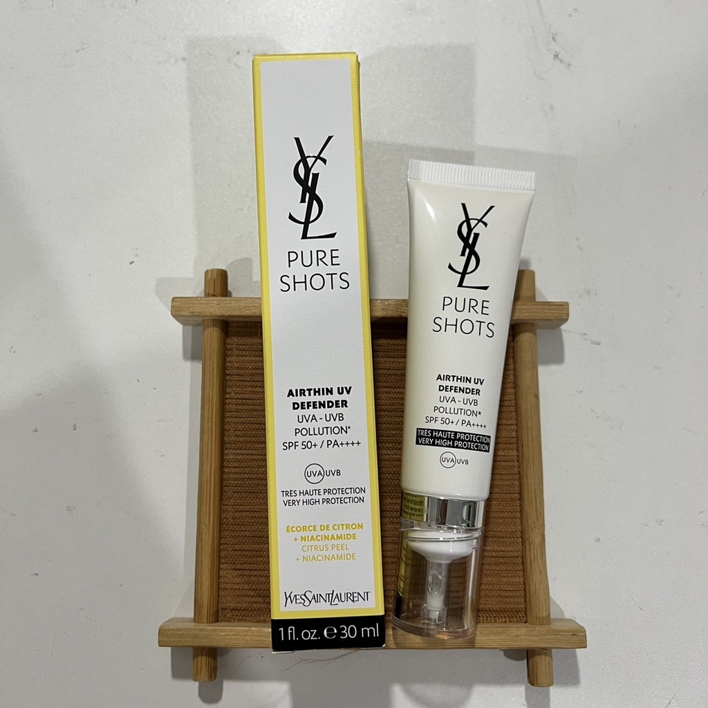 ป้ายไทย_ของแท้100%_ครีมกันแดดเนื้อบางเบา_YSL PURE SHOTS AIRTHIN UV DEFENDER SPF 50 PA++++ 30ml ...