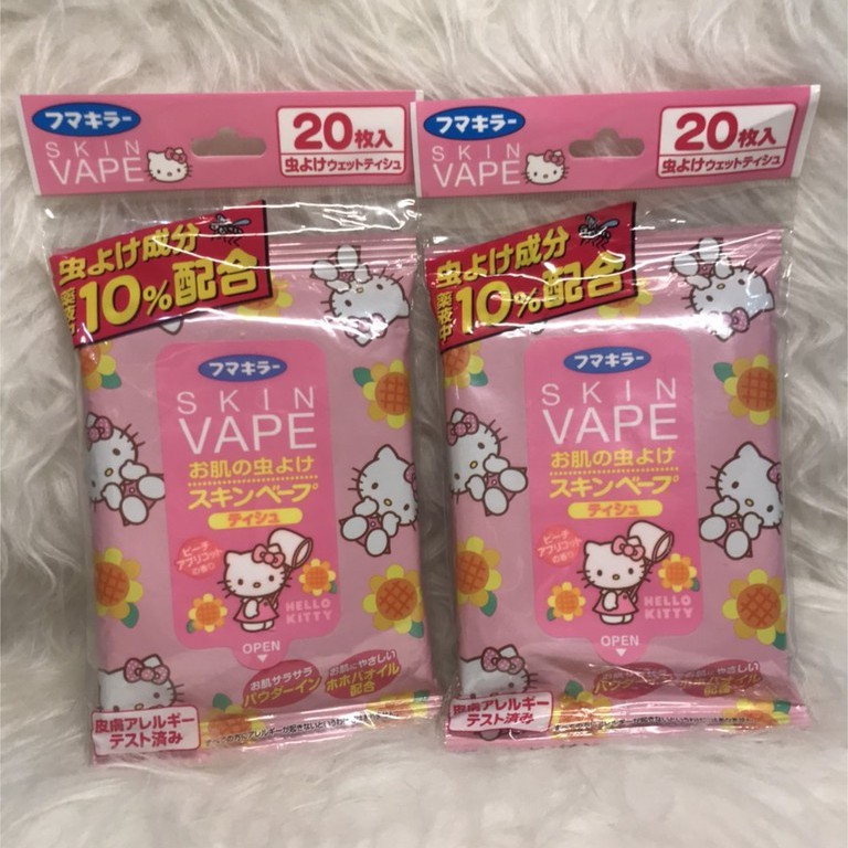 Hello Kitty Skin Vape Tissue ทิชชู่เปียกกันยุง *** ของแท้ 100% Made in ...