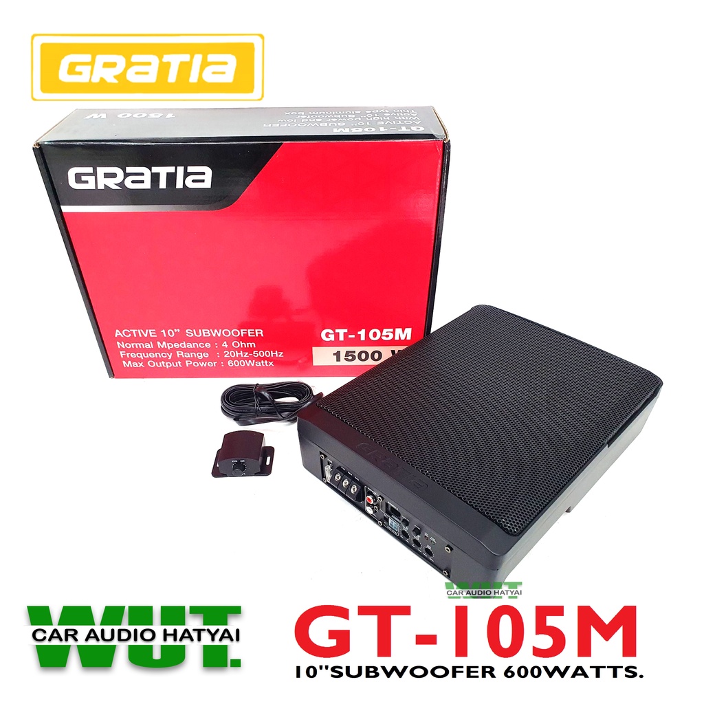 Gratia Acitive Subwoofer Subbox ซับบ๊อค ซับวูฟเฟอร์ ขนาดดอก 10นิ้ว กำลังขับ 600W +พร้อมรีโมทบูส ...