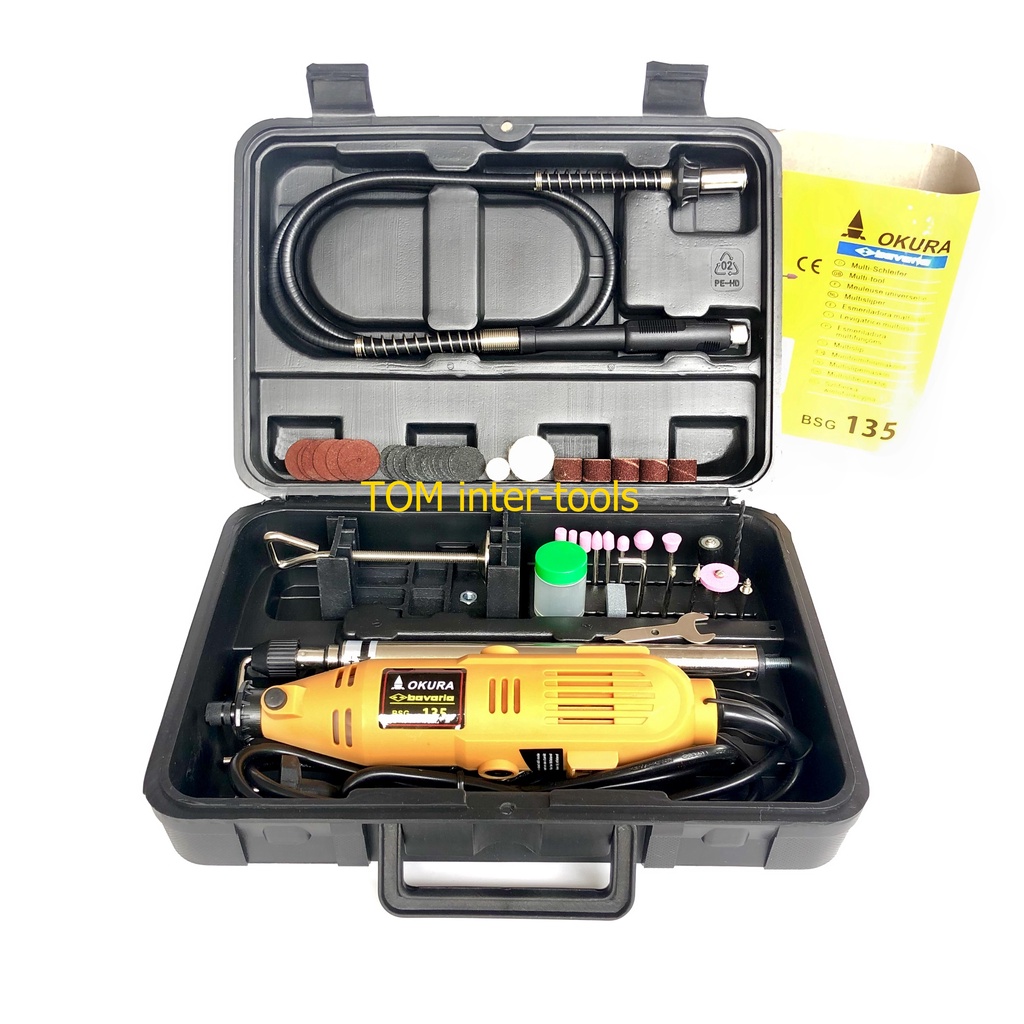 เครื่องเจียรสายอ่อน Okura 135W เครื่องเจียรมินิ Mini Grinder Set เจียร ...