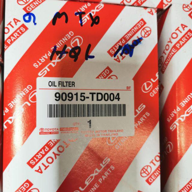 ไส้กรองน้ำมันเครื่อง อะไหล่แท้ D4D / MTX Toyota รหัส 90915-TD003 ...