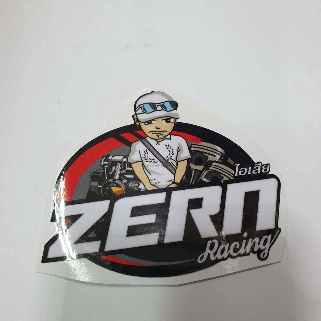 สติ๊กเกอร์ สติ๊กเกอร์ติดรถ ช่างเซิน ZERN RACING V.2 ใส่หมวกขาว | Shopee ...