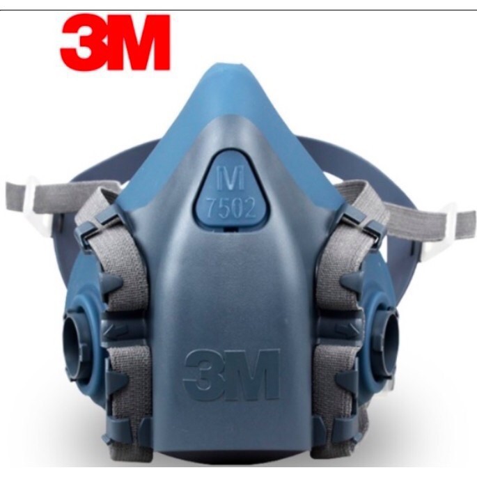 3M 7502 หน้ากากกันสารเคมี ไซส์M ขนาดกลาง (ซิลิโคนครึ่งหน้า) ชนิดกรองคู่ ...