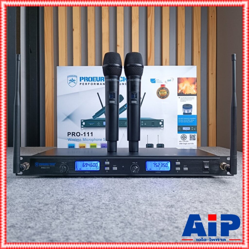 ฟรีค่าส่ง PROEUROTECH PRO111 ไมค์ลอยมือถือคู่UHF ไม่มีกระเป๋า ไมค์ลอยคู่ ไมค์คาราโอเกะ PRO ...