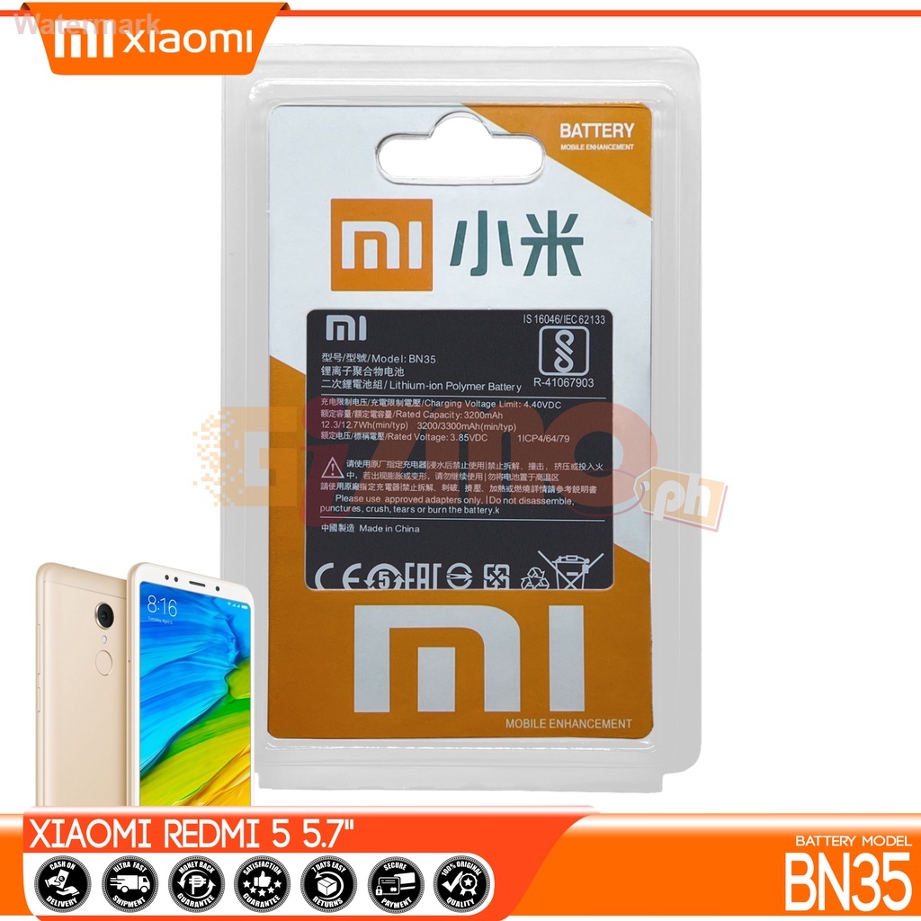 แบตเตอรี่ XIAOMI REDMI 5 รุ่น BN35 3200mAh | Shopee Thailand