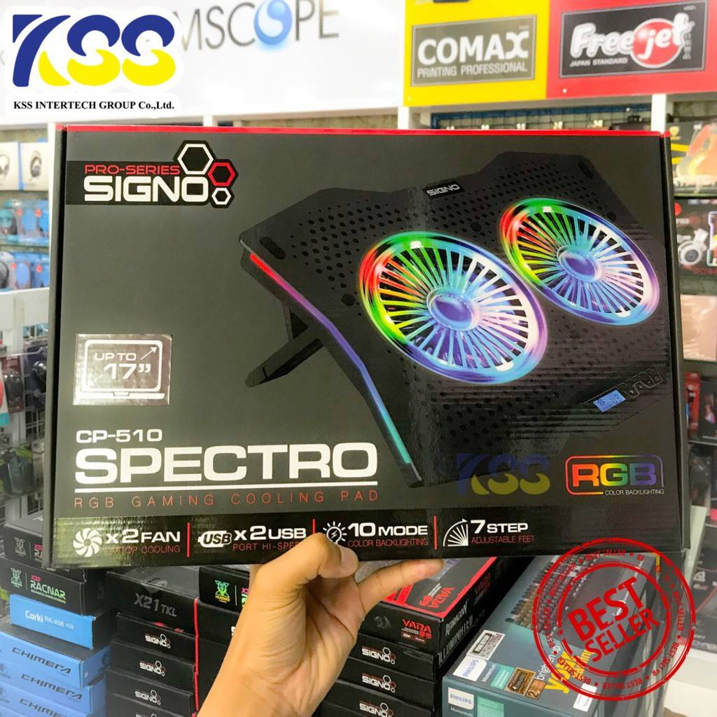 Signo E-sport CP-510 Spectro RGB Gaming Coolingpad (รับประกัน 2 ปี พร้อมกล่อง) | Shopee Thailand