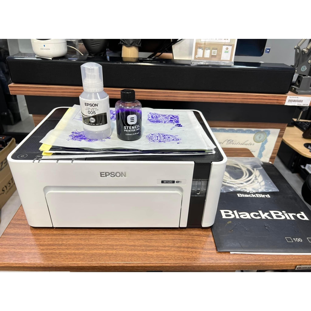ชุดหมึกStencil Priter Ink +กระดาษCopyblackbirdเครื่องปริ้นเตอร์Epson ...