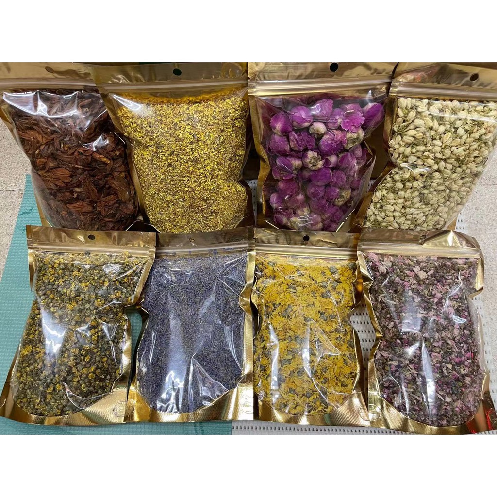 ชาดอกไม้ต่างๆ，Flowers tea，100 g / ถุง（各种花茶T）ช่วยแก้ไอ ปรับปรุง ...
