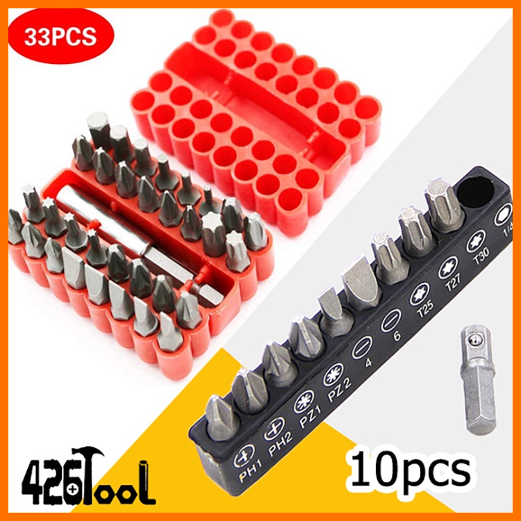 426TOOL ชุดดอกไขควง หัวต่อไขควง แกนหกเหลี่ยม สำหรับสว่านไร้สาย หัวไขควงแฉก สี่แฉก หกเหลี่ยม ปาก ...