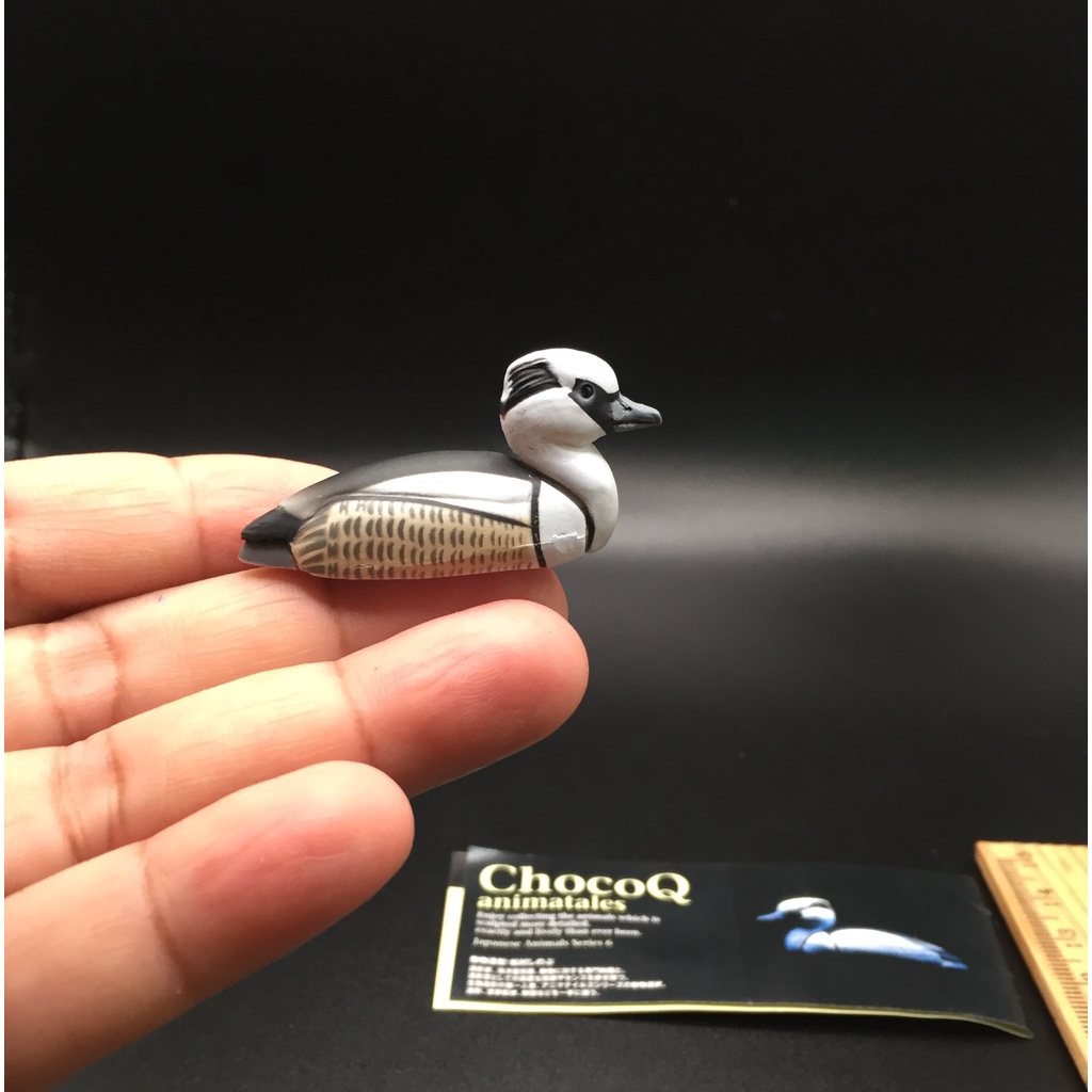ฟิกเกอร์ของจิ๋ว สัตว์ จิ๋ว เป็ด Kaiyodo Takara Animatales Choco Q Series 6 Smew Bird Duck Figure ...