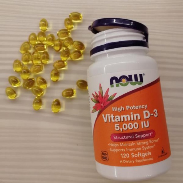 Now Foods, Vitamin D-3, 2000 lU,5000 IU,10,000 IU, 120 Softgels | Shopee Thailand
