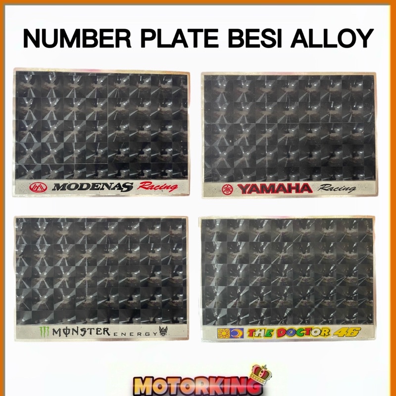 Number PLATE MOTOR BESI ALLOY NUMBER PLATE BESI HONDA YAMAHA MONSTER ...
