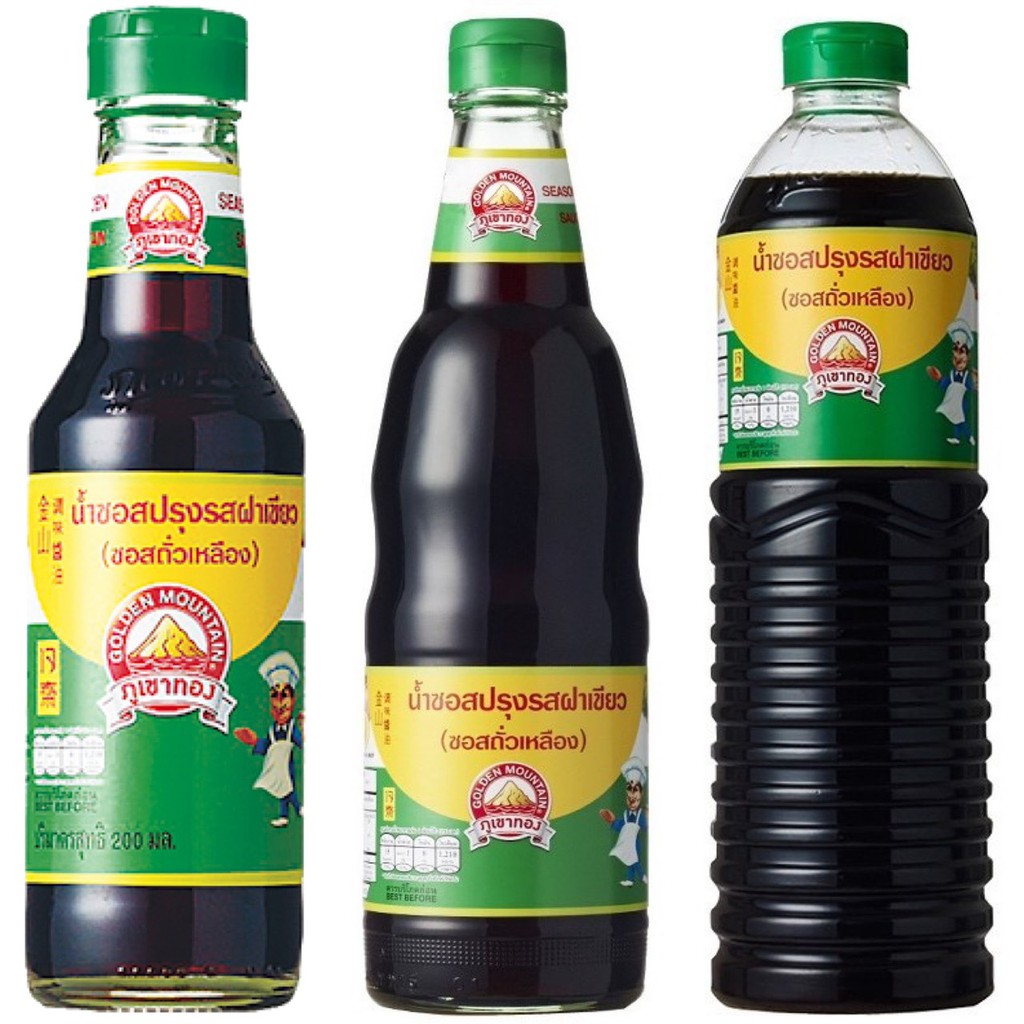 (มี 3 ขนาด) Golden Mountain Seasoning Sauce Green Cap ซอสปรุงรสฝาเขียว ...