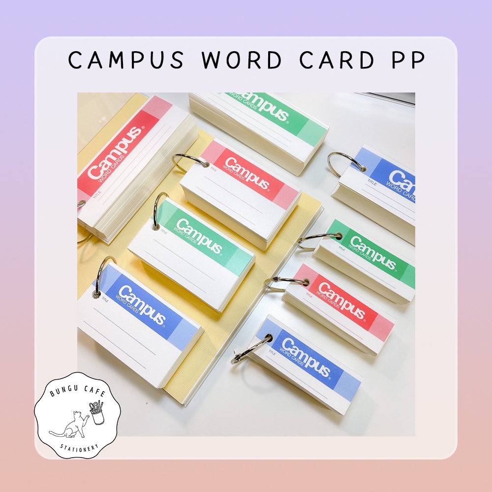 Campus word card PP (ลิขสิทธิ์แท้จาก JP) // สมุดศัพท์แบบพกพาหน้าปก ...