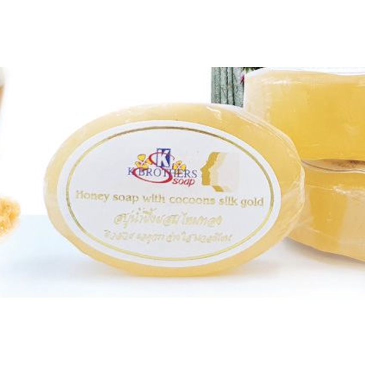 [ 1แพ็ค 12 ก้อน ] K.BROTHERS HONE WITH COCOONS SILK GOLD สบู่ไหมทองคำ ...