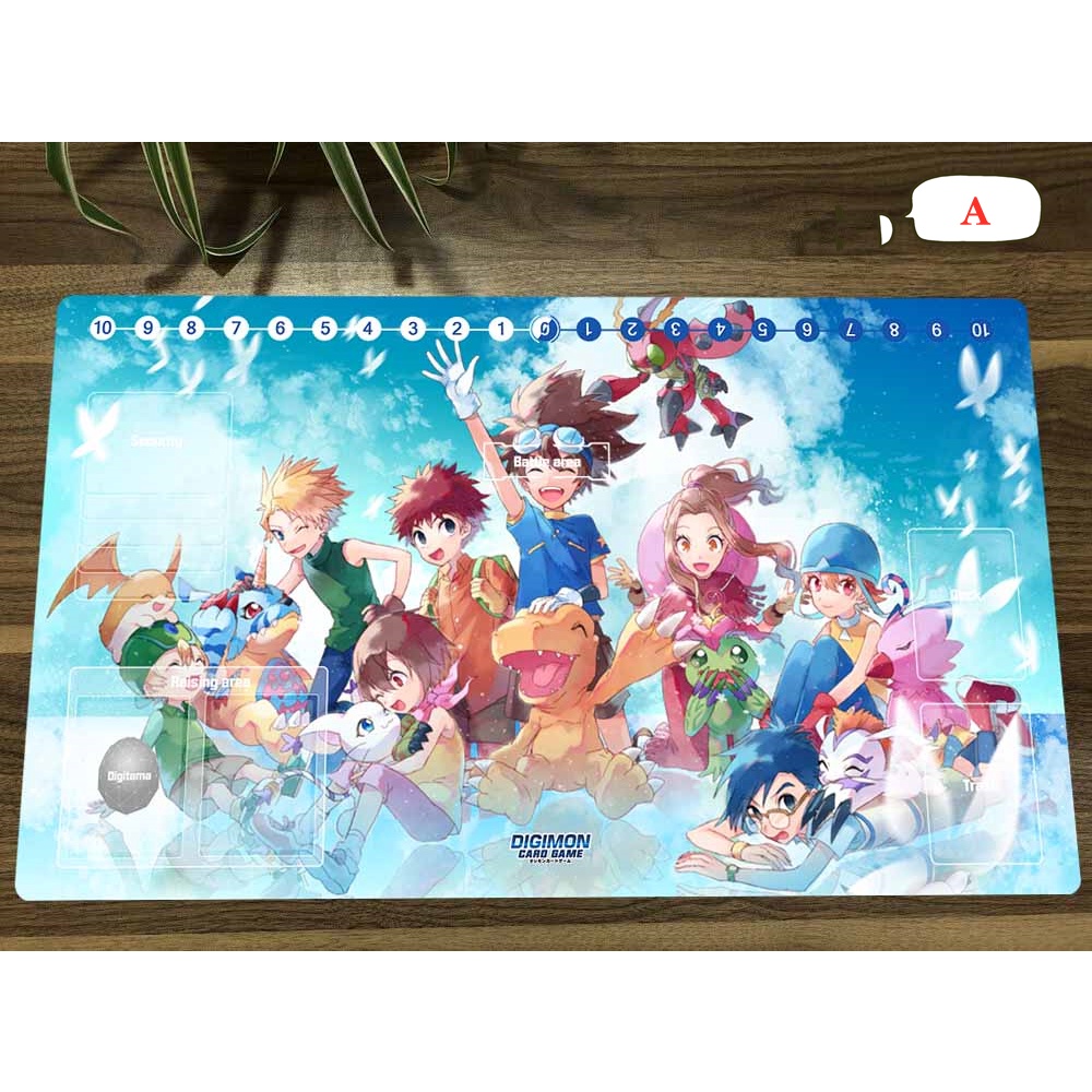 ใหม่แผ่นรองเมาส์ DTCG Duel Playmat Digimon Board Terriermon Wargreymon ...