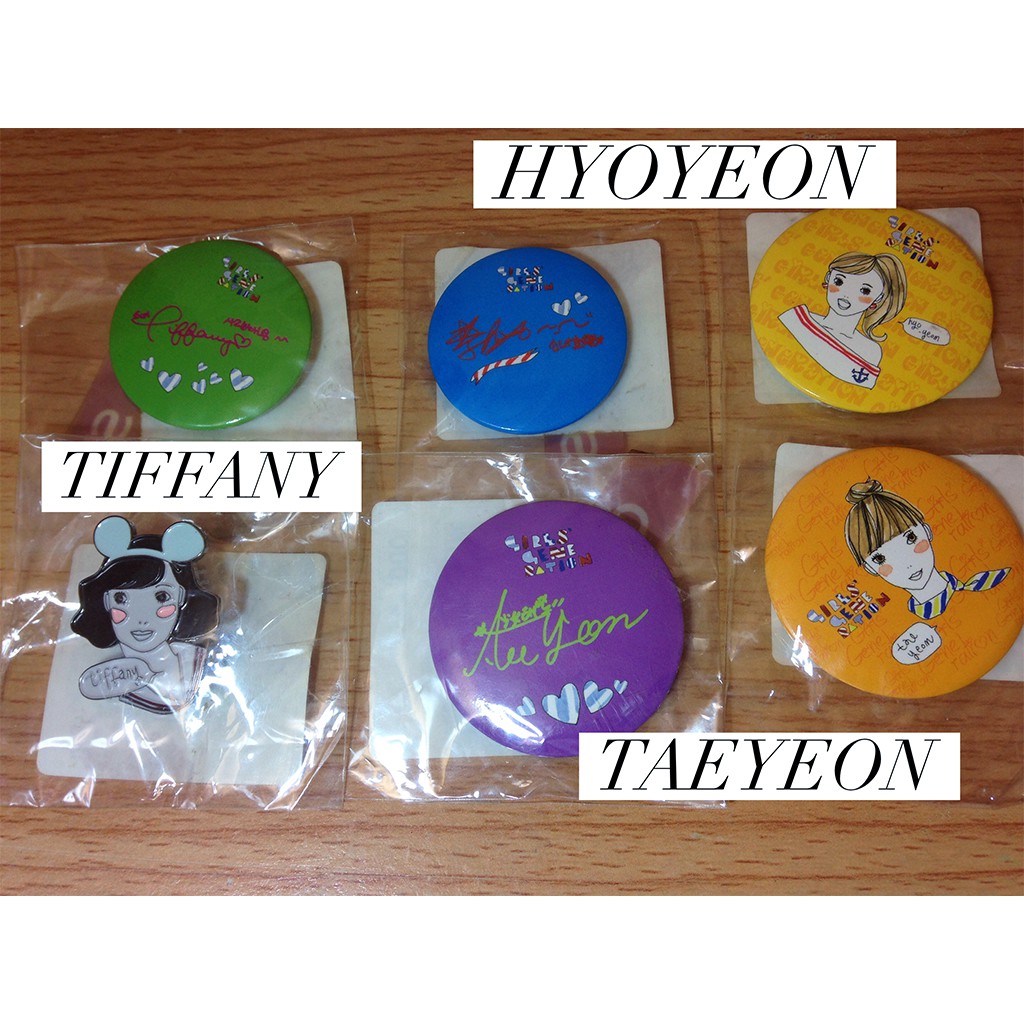 SNSD เข็ดกลัด เข็มหมุด (Button & Pin) ของแท้จากเกาหลี Girls' Generation ...