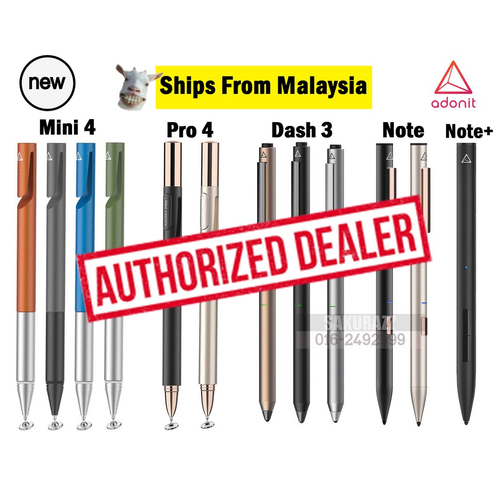 Adonit Stylus Full Series Mini 4 / Pro 4 / Dash 3 / Note / Note + ปากกาสไตลัสวาดภาพ iPad iPhone ...