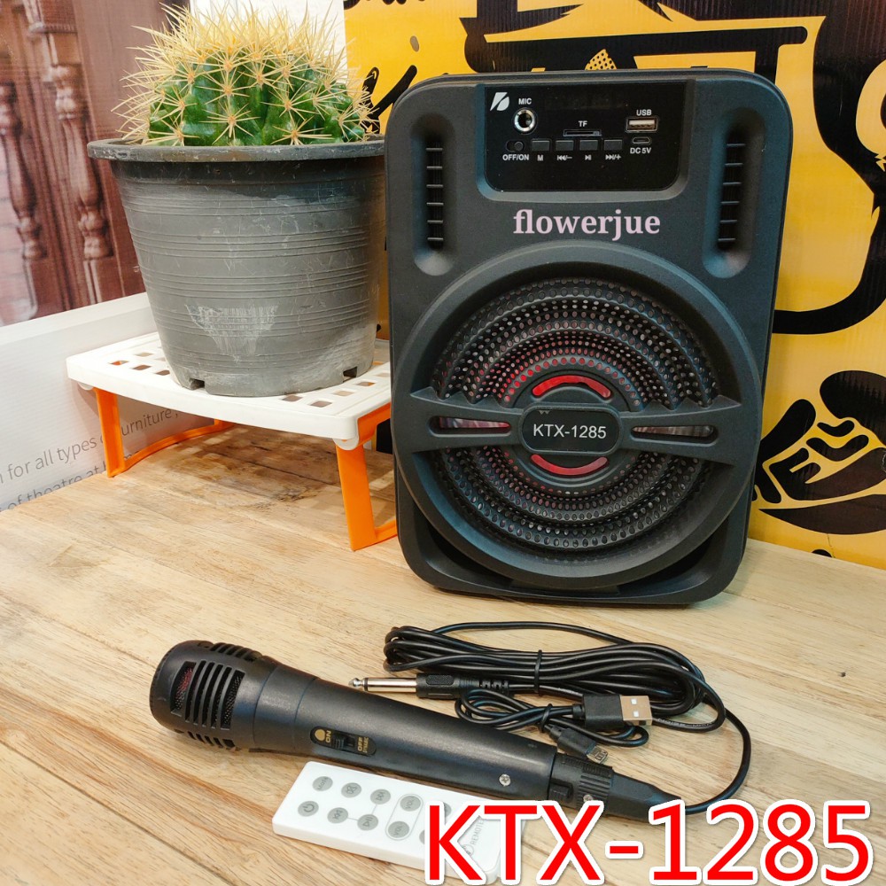 ลำโพงบลูทูธ รุ่น Ktx-1285/1286 ไร้สาย เชื่อมได้2เครื่องพร้อมกัน มีไฟสวยงาม แถมสายสะพายในตัว ...