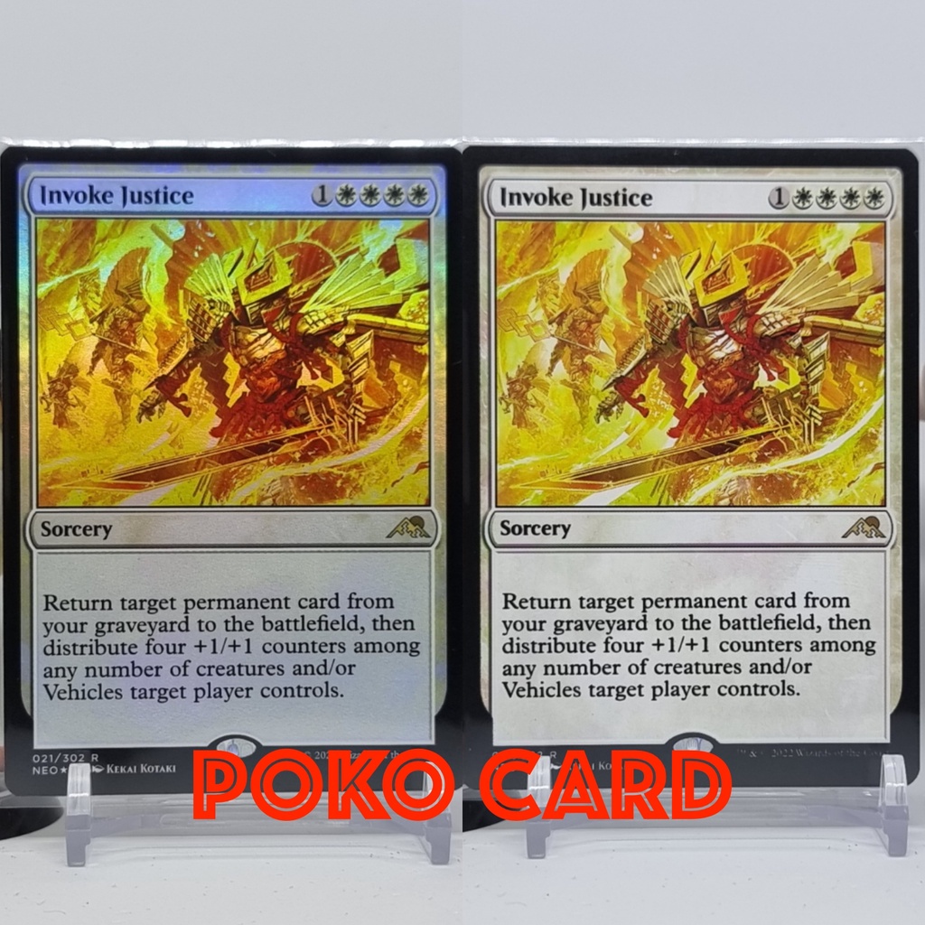 Invoke Justice การ์ด Magic The Gathering ของแท้ จากชุด Kamigawa Neon ...