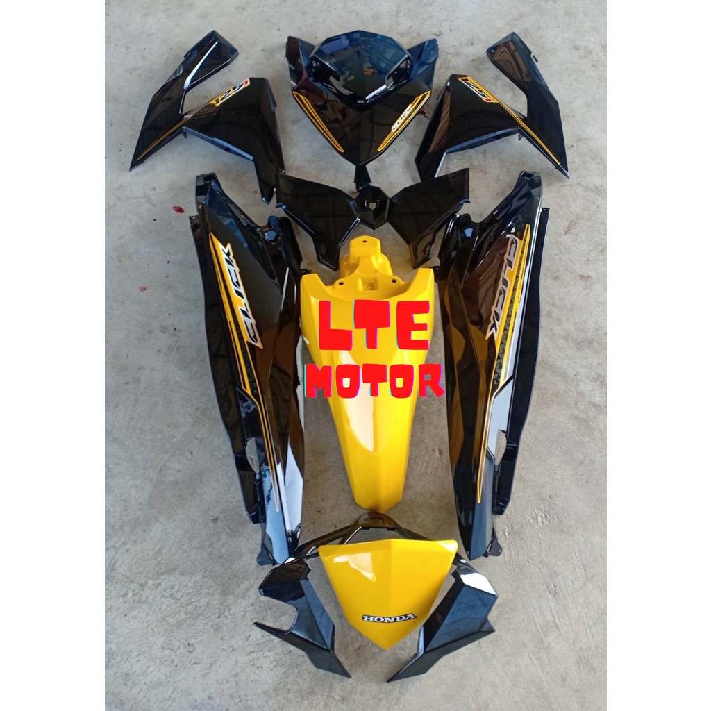 ชุดสี เฟรม click 125i LED คลิก 125i LED สีดำเหลือง ครบคัน สนิททุกจุด มี ...