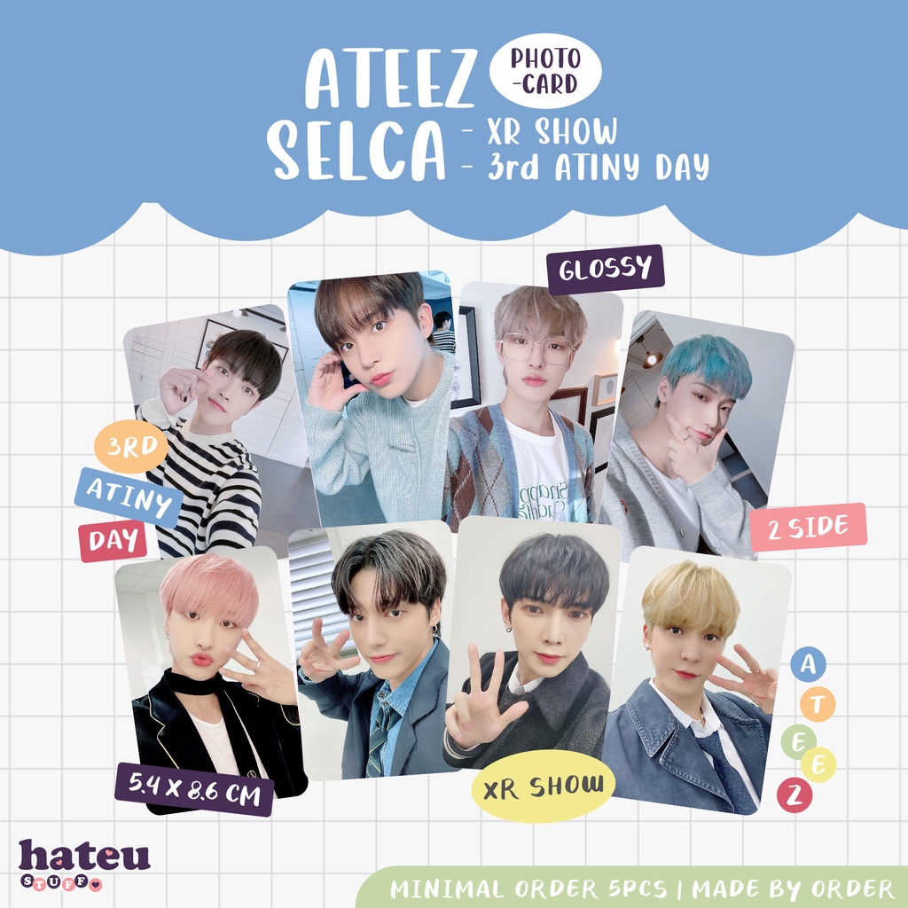 โฟโต้การ์ด Ateez Selca Unofficial XR Show, Atiny Day | Shopee Thailand