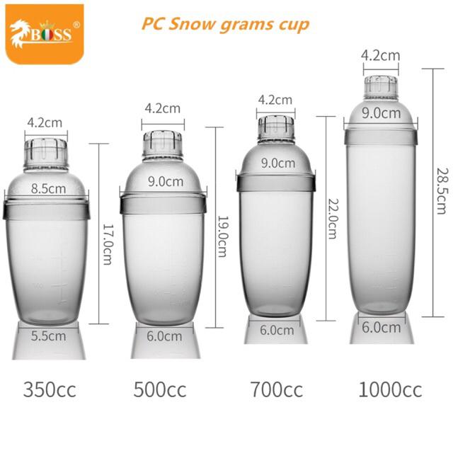 แก้วเชค กระบอกเชค เชคเกอร์ พลาสติก แก้วเชคค็อกเทล 350ml/530ml/700ml ตัววัด ขีดใส | Shopee Thailand