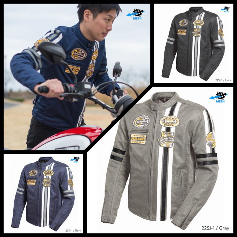 DEGNER Jacket (Japan brand) 22SJ-1 Textile ลมผ่านสบายระบายอากาศดีเยี่ยม(ผ่อนชำระ0% 10เดือน ...