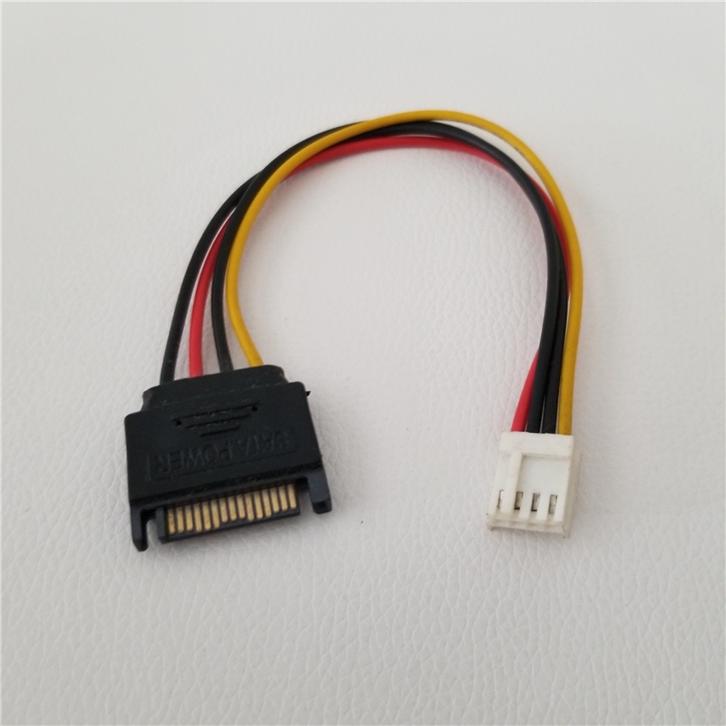 สาย SATA 15Pin ถึง 4Pin FDD Floppy ชายกับหญิงสายไฟสําหรับ PC DIY ...