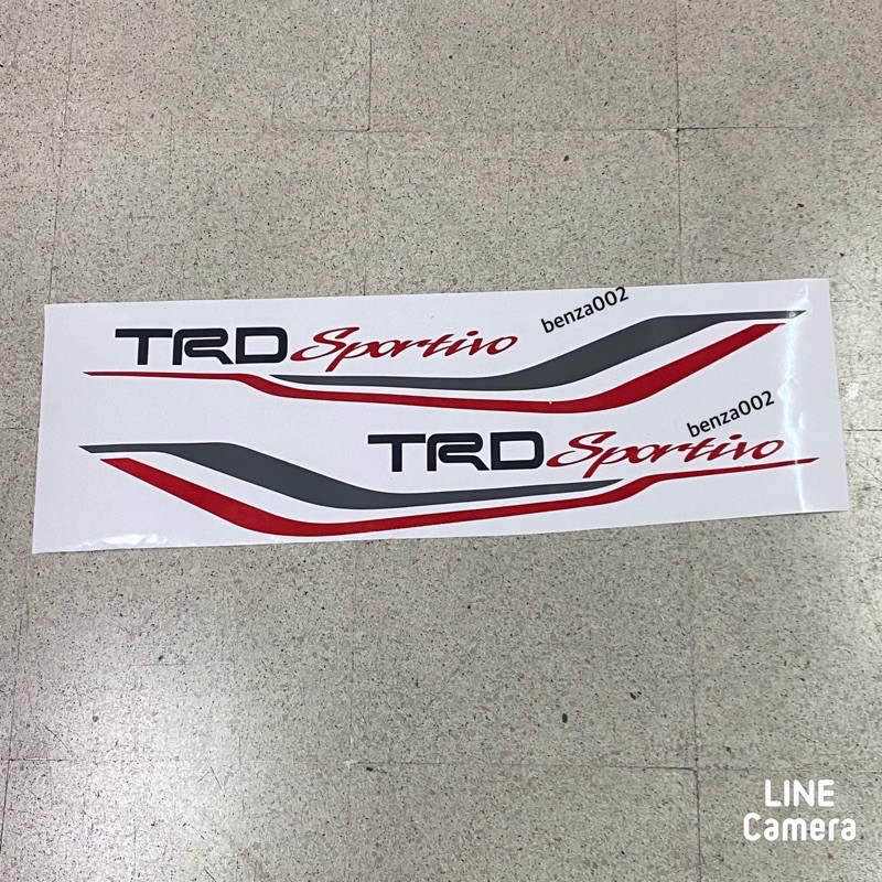 สติ๊กเกอร์* TRD sportivo ติดข้างท้ายกระบะ Toyota Hilux Revo ขนาด* 9 x ...