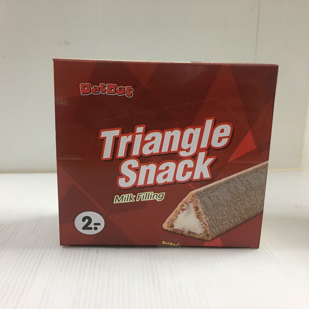 Triangle Snack with (Chocolate / Milk) Filling ขนมอบกรอบสอดไส้ครีม (รส ...