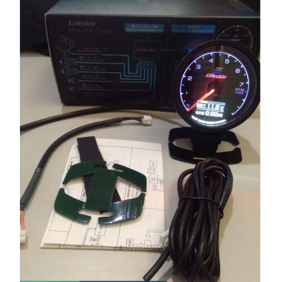 เกจวัดรอบ Greddy 2 in 1 วัดรอบและแบตเตอรี่ได้พร้อมกัน ไฟ 7 สี จอดิจิตอล ...