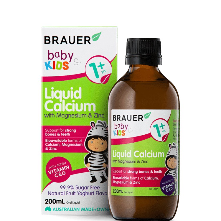 2024Brauer Baby & Kids Liquid Calcium With Magnesium & Zinc 200ml ...