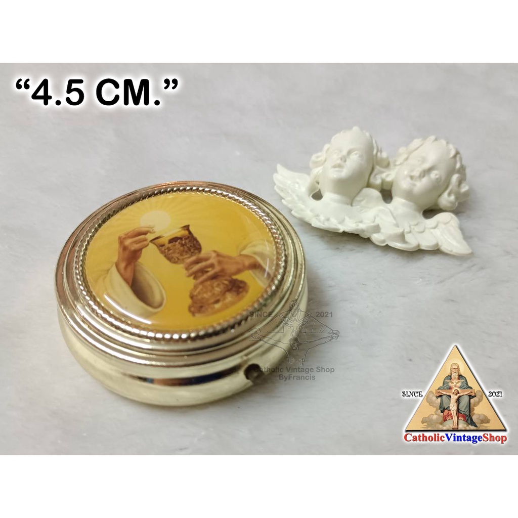 ตลับ ใส่แผ่นศีลมหาสนิท (Ciborium Box) ขนาดพกพา สำหรับบาทหลวงคาทอลิก ...