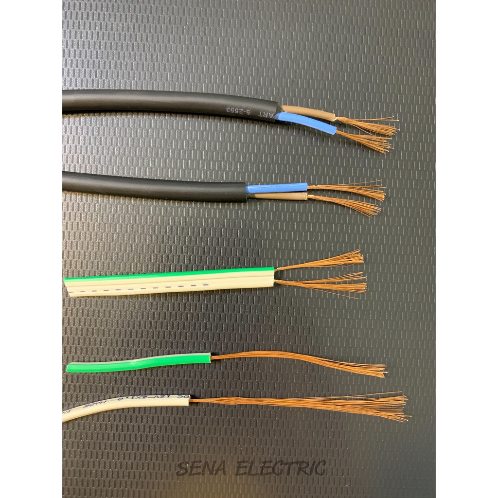 สายไฟ สายอ่อน VCT และ VFF 2x0.5, 2x1, 2x1.5, 2x2.5 แบ่งขายเป็นเมตร | Shopee Thailand