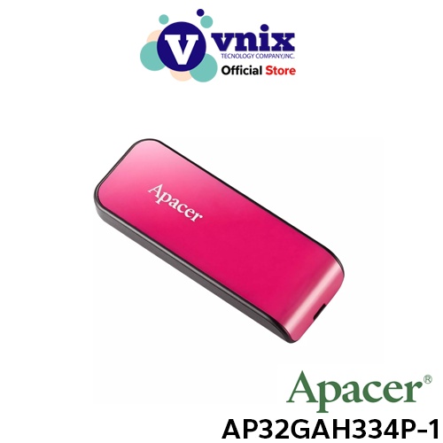 APACER AH334 USB FLASH DRIVE 32GB USB2.0 สีชมพู แฟลชไดรฟ์ (AP32GAH334P ...