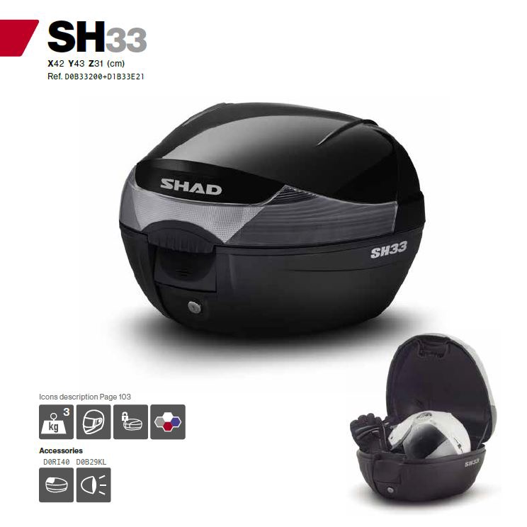 SHAD SH33 กล่องติดท้ายพร้อมถาด | Shopee Thailand