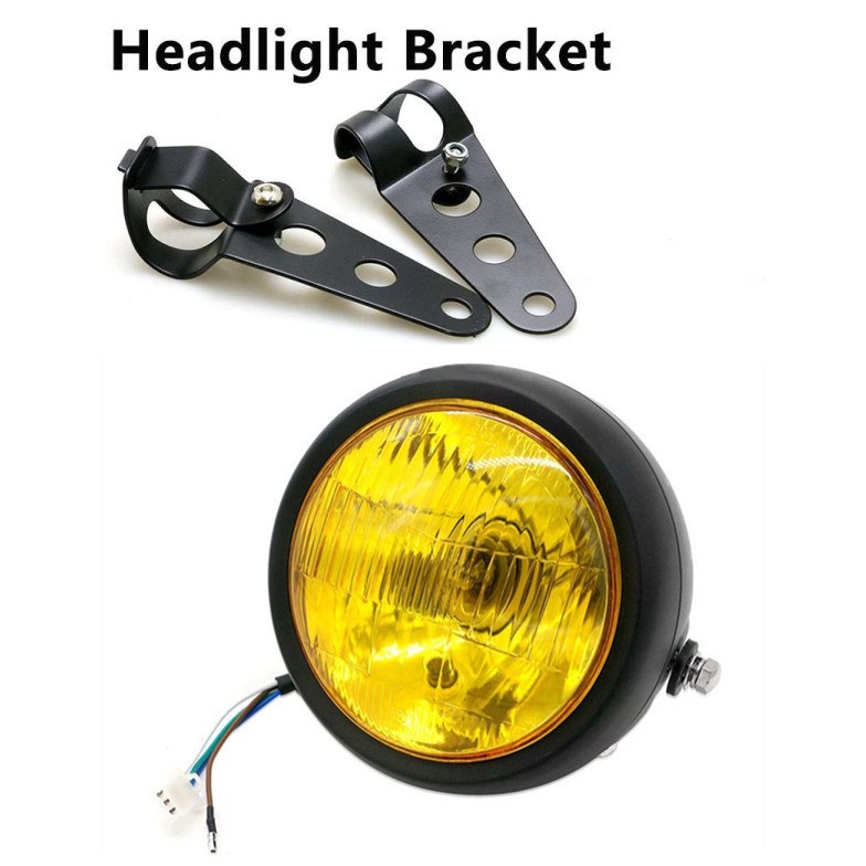 HIFAST Retro 6 นิ้ว ไฟหน้ารถจักรยานยนต์ DRL Motorcycle ไฟหน้าวงเล็บหมอก ...