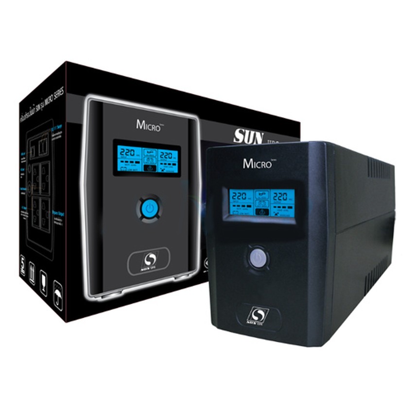 SUN UPS Micro (LCD) 'By CKT' 500 Watts / 1000VA | Shopee Thailand