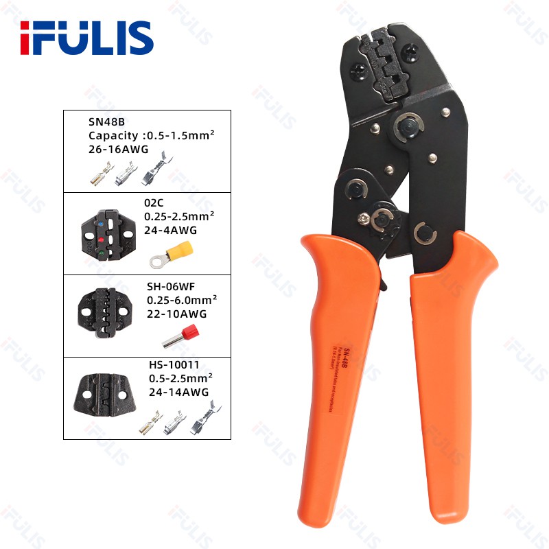 Sn-48b คีมย้ําหางปลา ขนาด 0.5-1.5 มม.2 สําหรับขั้วต่อสายไฟ | Shopee Thailand