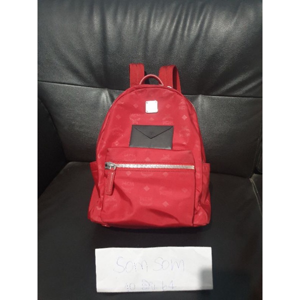 เป้ MCM sizeS ไนล่อนแดง แท้100% | Shopee Thailand