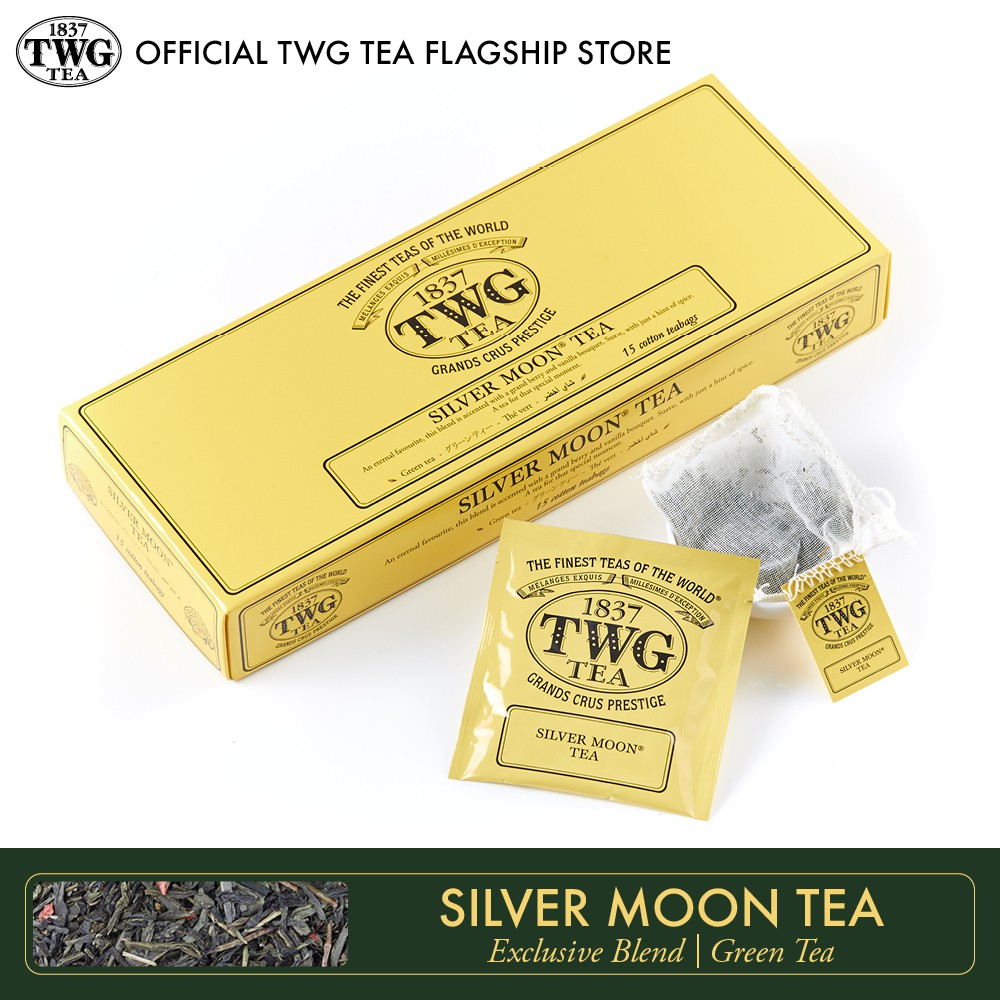 TWG Tea Silver Moon Tea Green Tea Blend Cotton Teabag / ชา ทีดับเบิ้ลยู ...