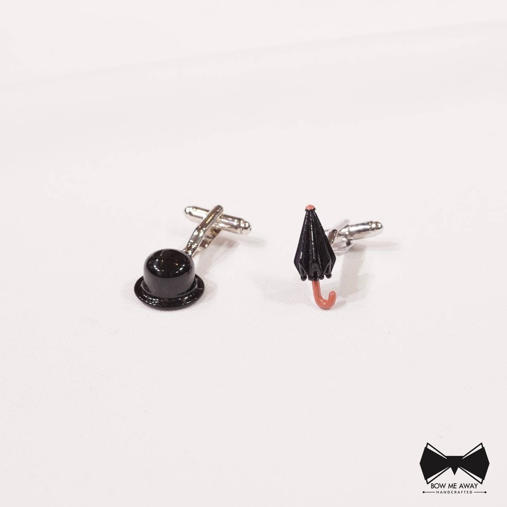 คัฟลิงค์ตินตินหมวก+ร่ม-TinTin Cufflinks | Shopee Thailand