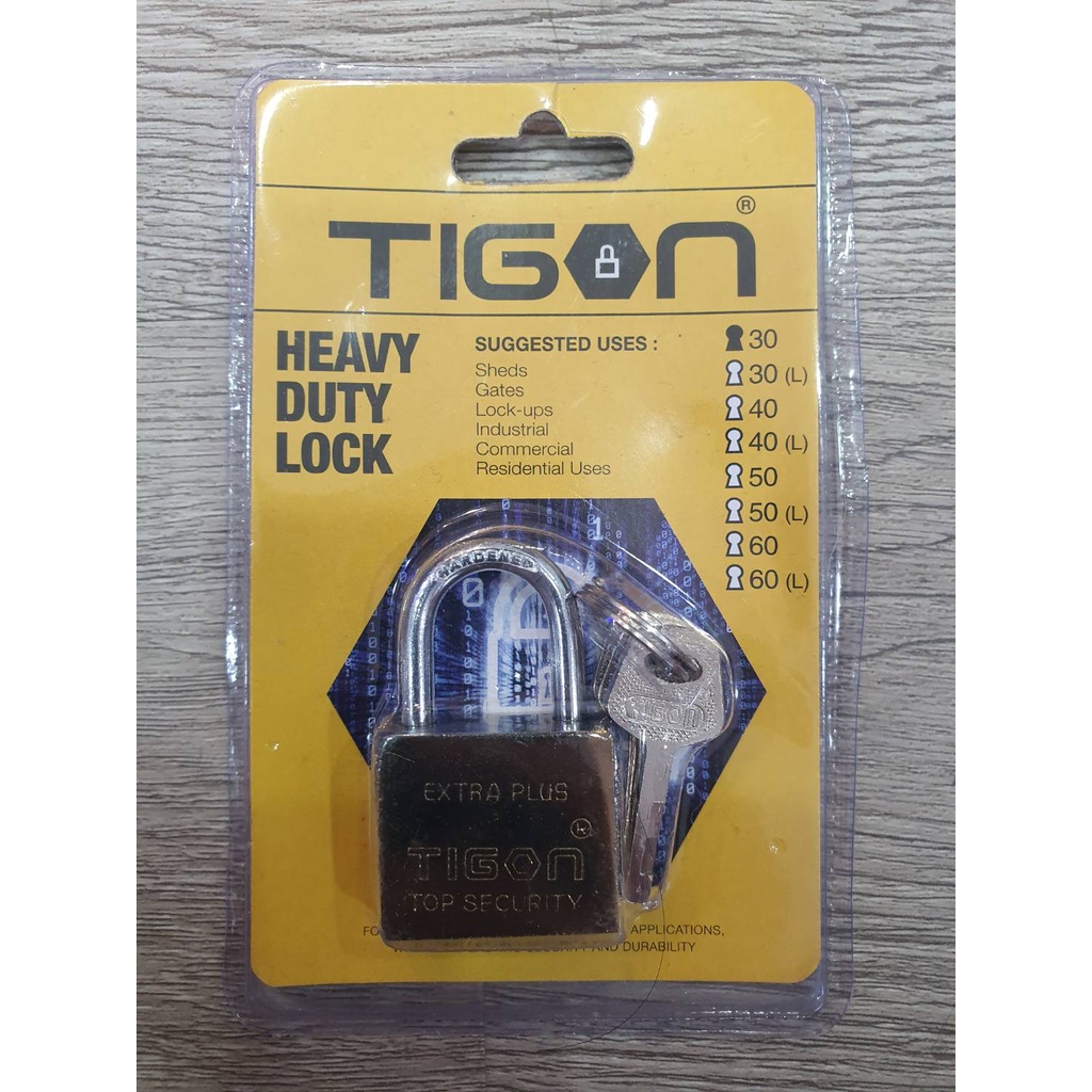 TIGON กุญแจระบบลูกปืน 30mm 40mm 50mm 60mm คอสั้น คอยาว ชุบทอง พร้อมดอก ...