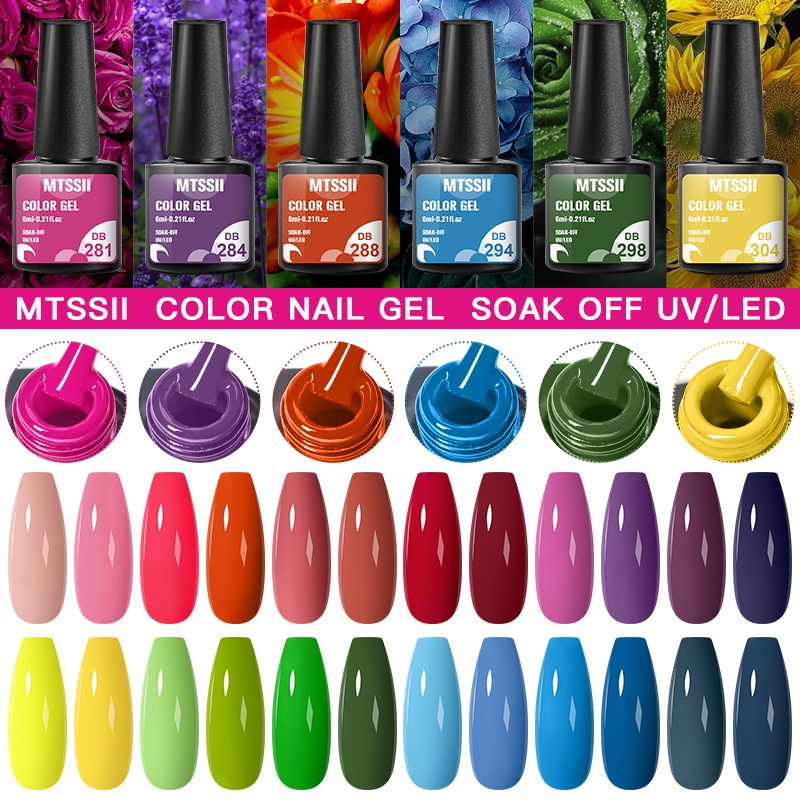 MTSSII ยาทาเล็บเจล UV LED กึ่งถาวร ขนาด 6 มล. | Shopee Thailand