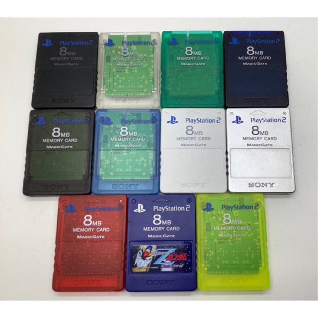 PS2 Memory Card แท้ Sony มือสองญี่ปุ่น สีดำ และสีอื่นๆ เมม เพลย์สอง เซฟ ...