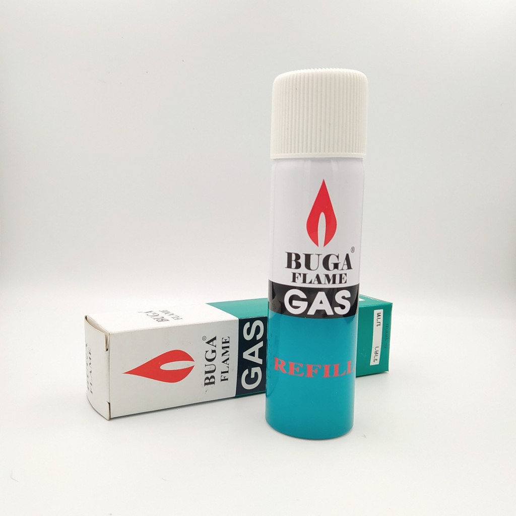 บูก้าแก๊ส แก๊สเติมไฟแช็ค แก๊สกระป๋องเล็ก BUGA FLAME GAS REFILL | Shopee ...