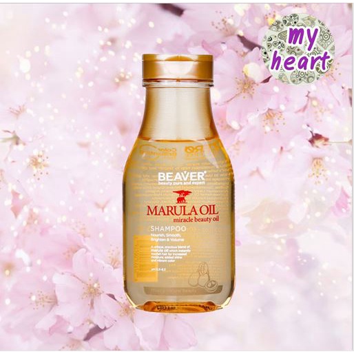 Beaver Marula Oil Shampoo 60 ml แชมพู สำหรับผมแห้งเสีย เพิ่มความเงางาม ...
